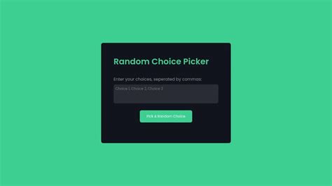 Random Choice Picker