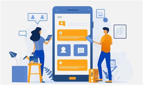 Premium Photo App Developer Collaboration On Smartphone Uiux