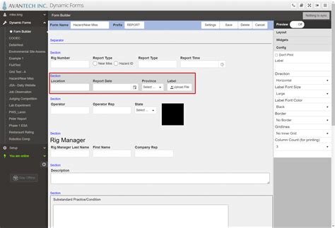 Dynamic Forms Avantech