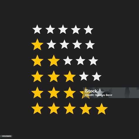 노란색 별 등급 평면 디자인의 피드백 평가 등급 품질 현대 벡터 일러스트레이션 5에 대한 스톡 벡터 아트 및 기타 이미지 5 검정색 배경 별 모양 Istock