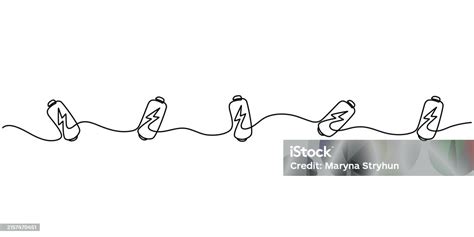 번개로 충전되는 배터리의 선 그리기 번개 기호와 전기 에너지 유형 기호는 간단한 선형 스타일입니다 낙서 벡터 일러스트 레이 션