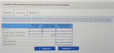Solved Problem 24 6a Algo Net Present Value Of Alternate