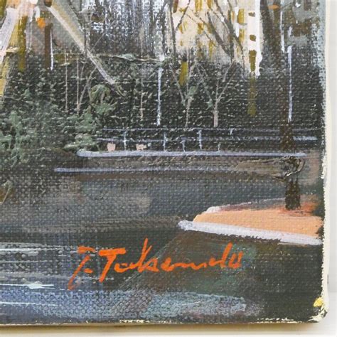 Yahoo オークション ♯ 肉筆 竹内敏彦 朝のセーヌ 油彩 風景画 Sm号