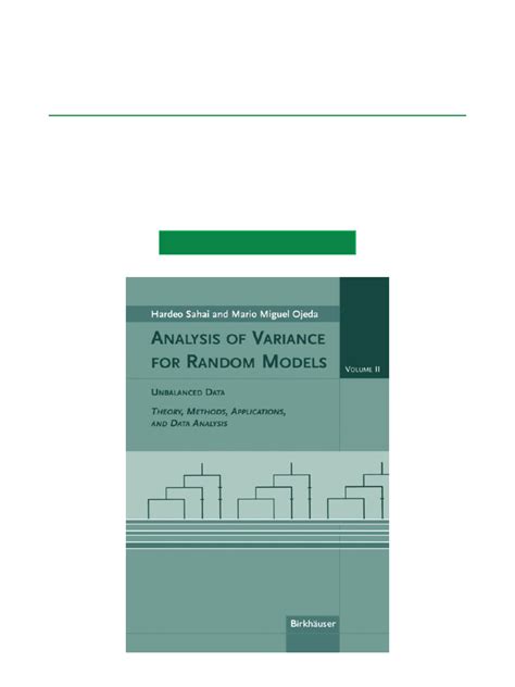 Analysis Of Variance For Random Models Volume 2 Unbalanced Data Theory
