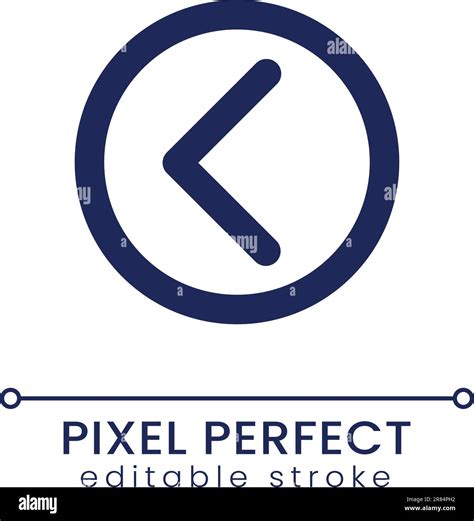 Left Direction Arrow Pixel Perfect Linear Ui Icon Stock Vector Image And Art Alamy