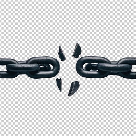 Premium Psd A Broken Chain Symbolizing The End Of Life Isolated