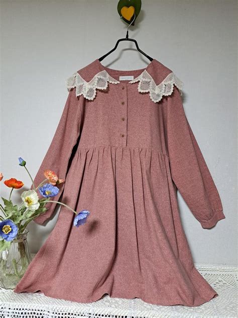 연핑크 면 레이스 카라 예쁜 베이비 돌 공주 원피스 헬로마켓