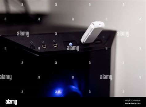 USB Flash Stick Device Plug In Computer Technology Education Storage Breach Concept Stock Photo