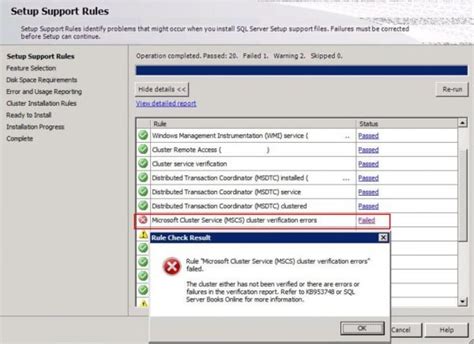 Sql Server Install Error Microsoft Cluster Service Mscs Cluster