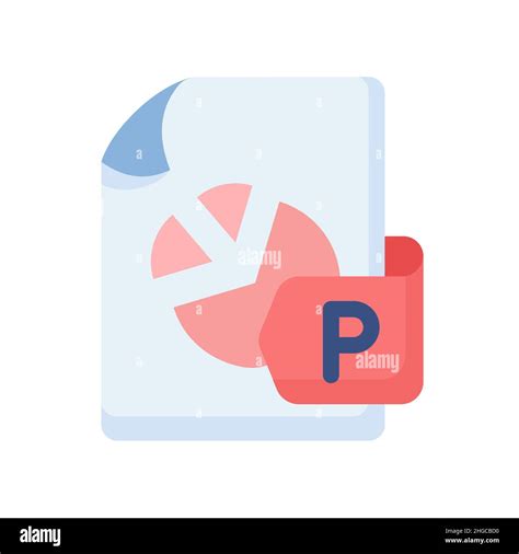 Slide Document File Paper Page Single Isolated Icon With Flat Style Vector Illustration Stock