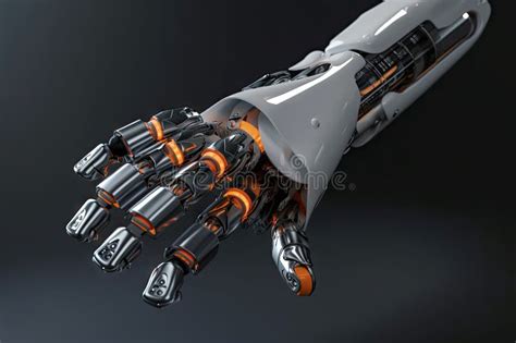 Robotic Hand With Safety Features And Systems Gripping Screwdriver Stock Illustration