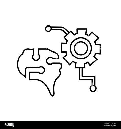 unsupervised learning vector icon design stock vector image and art alamy