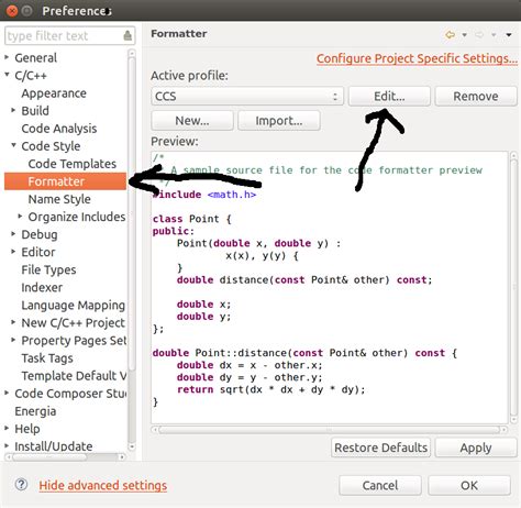How Force The Editor To Use Spaces Instead Of Tabs In Ccs V6 Code