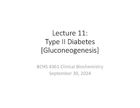 2024 Fall Lecture 11 Diabetes Lecture 11 Type Ii Diabetes