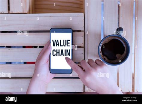 Handwriting Text Value Chain Conceptual Photo Process Or Activities By