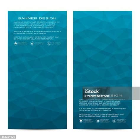 현대 수직 배너 삼각형의 집합입니다 기하학적 추상 배경입니다 비즈니스 및 웹사이트 서식 파일이입니다 벡터 일러스트 레이 션 팸플릿에 대한 스톡 벡터 아트 및 기타 이미지