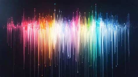 Colorful Digital Sound Waves Create Abstract Representation Audio Frequencies Patterns Stock