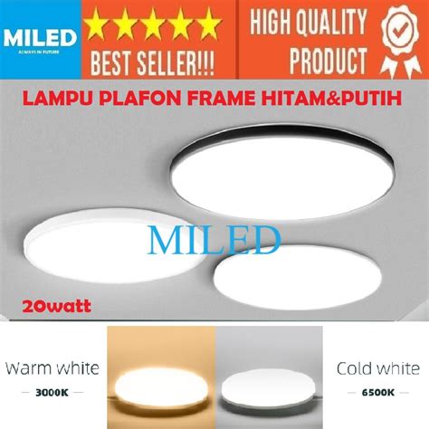 Jual LAMPU PLAFON LED BULAT WATT DOWNLIGHT TIMBUL OUTBOW PANEL W PUTIH KUNING LAMPU