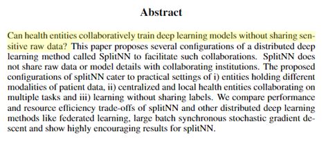 [ archived post ] split learning for health distributed deep learning