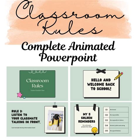 Colourful Pastel Animated Handwritten And Illustrated Classroom Rules Education Presentation