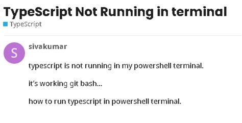 Typescript Command Tsc Not Running In Terminal And Powershell