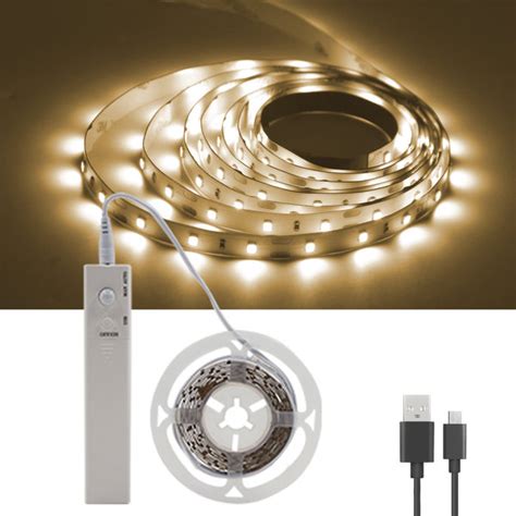 Vst Pir Motion Sensor Controller 6 56 Feet 3000k Strip Light With Battery Box For Closet