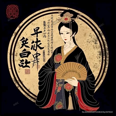 Ai创作图日本艺妓素材 日式古代仕女 日本美女图腾 日本文化设计 侍女团扇 日料店浮世绘 日本风格浮士绘风格 艺伎美女图 插画艺妓 原创浮世绘现代浮士绘 浮世绘招贴画 美女浮世绘 侍女仕女服务