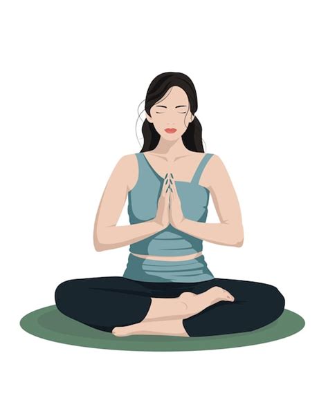 Fille Dans Une Pose De Yoga De Lotus Jeune Femme Méditant