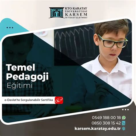 Temel Pedagoji Eğitimi Sertifika Programı