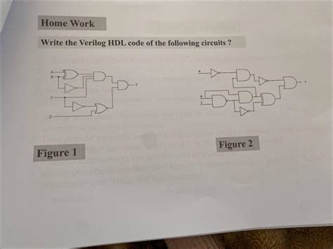 Solved Home Work Write The Verilog HDL Code Of The Following Chegg