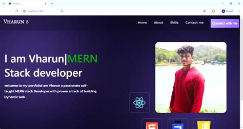 Vharun S On Linkedin Internshipproject Webdevelopment Portfoliowebsite