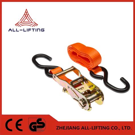 Truck Lashing Strap Polyester Webbing Ratchet Tie Down Retractable