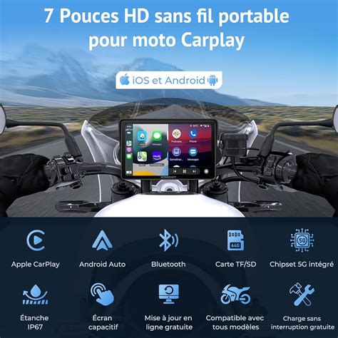 Wonsidary W722 7 Inch Wireless Carplay Motorcycle Display User Manual