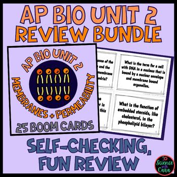 AP Bio Unit 2 Review Bundle Task Cards And Boom Cards By Science With Cara