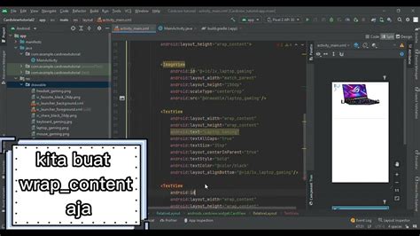 Membuat CardView Dan ScrollView Android Studio YouTube