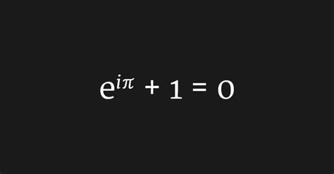 If You Would Like To Know What Is Euler Equation Some People Say That It Is The Most Beautiful