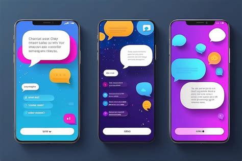 Premium Photo Sms Chat Composer Smartphone Chatting Sms Template Bubbles