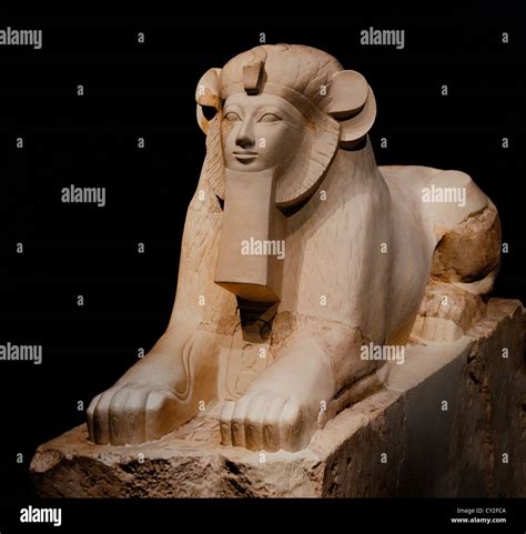 Maned Sphinx Hatshepsut Pharaoh Temple New Kingdom Dynasty 18 1473 1458
