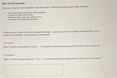 Solved Written Explanation Type Your Response To The