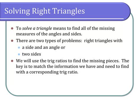 5 4 Solving Right Triangles Pdf