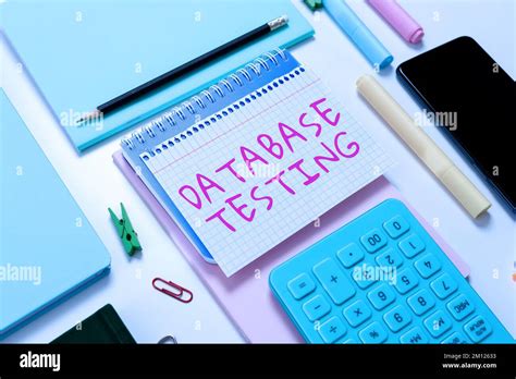 Text Showing Inspiration Database Testing Conceptual Photo Involves