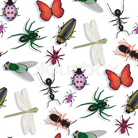 Bugs Pattern Stock Vector Colourbox