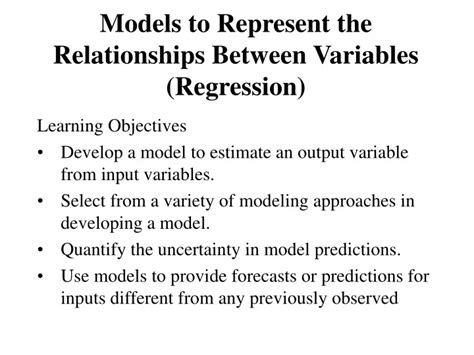 Ppt Models To Represent The Relationships Between Variables Regression Powerpoint