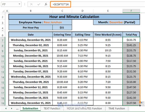 How To Calculate Hours And Minutes For Payroll Excel 7 Easy Ways