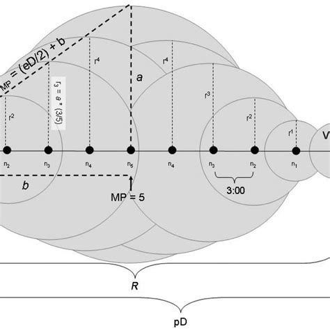 schematic illustration of how radii r i for spatial buffers were