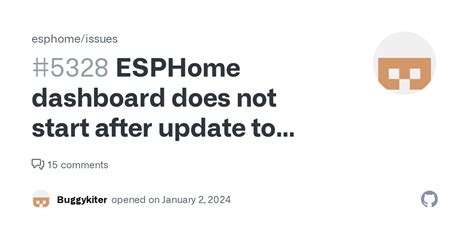 Esphome Dashboard Does Not Start After Update To Esphome 2023 12 5