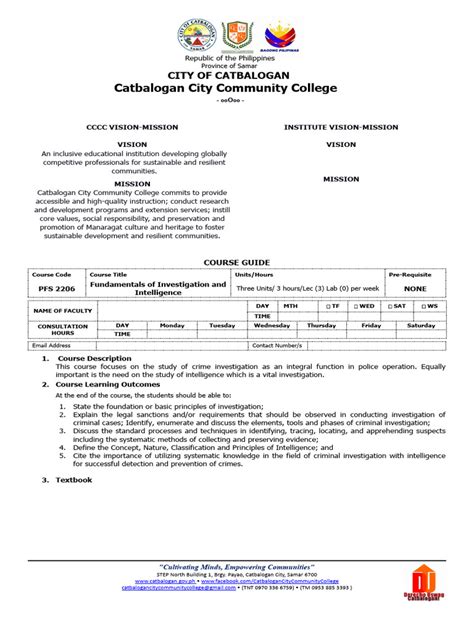 Fundamentals Of Investigation And Intelligence Course Guide Pdf