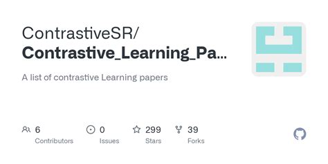 Github Contrastivesr Contrastive Learning Papers A List Of Contrastive Learning Papers