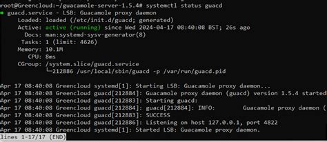 How To Install Guacamole Remote Desktop Tool On Ubuntu 2204 Greencloud Documentation