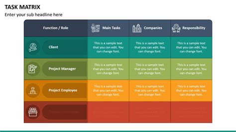 Task Matrix PowerPoint And Google Slides Template Powerpoint Power Point Template Task